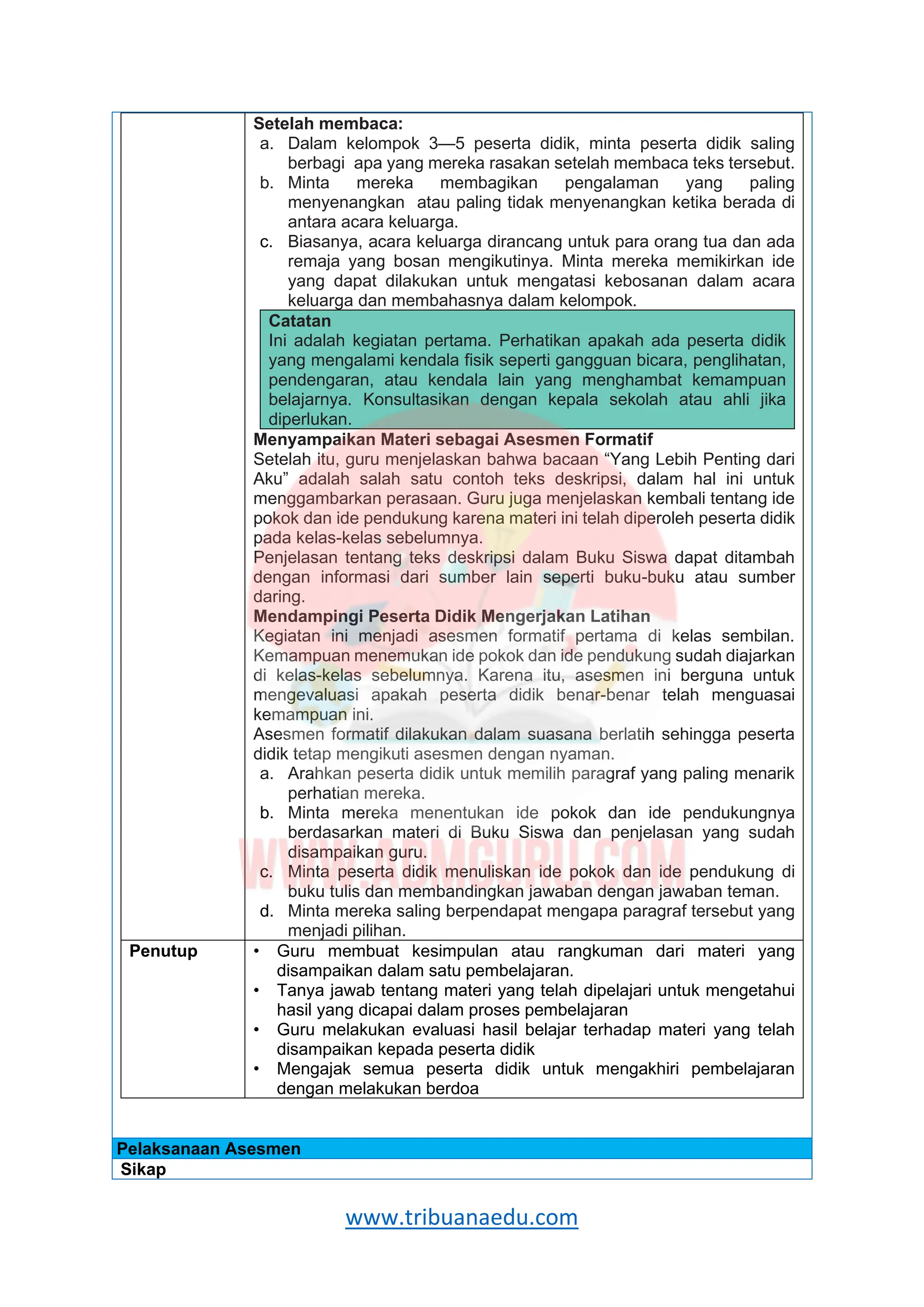 Modul Ajar B Indonesia Kelas 9 Kurikulum Merdeka | PDF