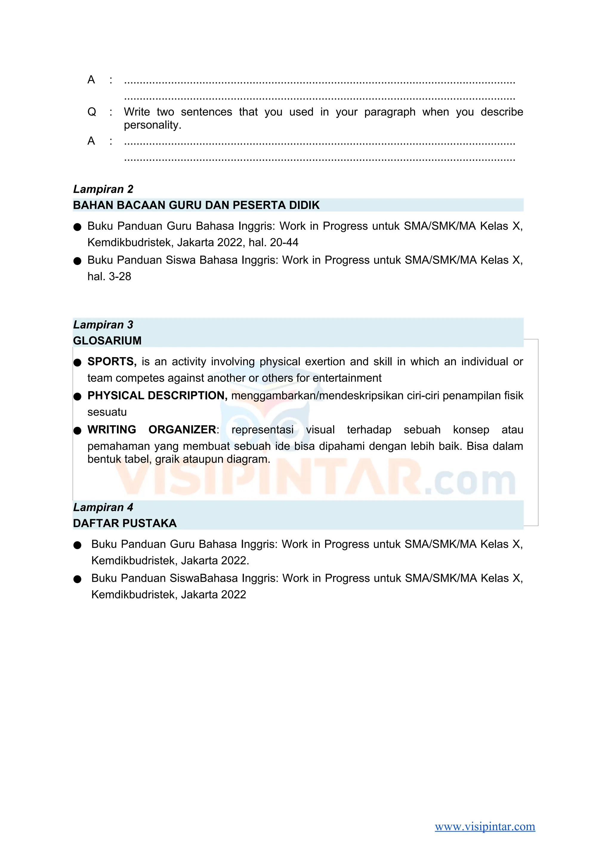 Modul Ajar Bahasa Inggris Kelas 10 Kurikulum Merdeka | DOCX