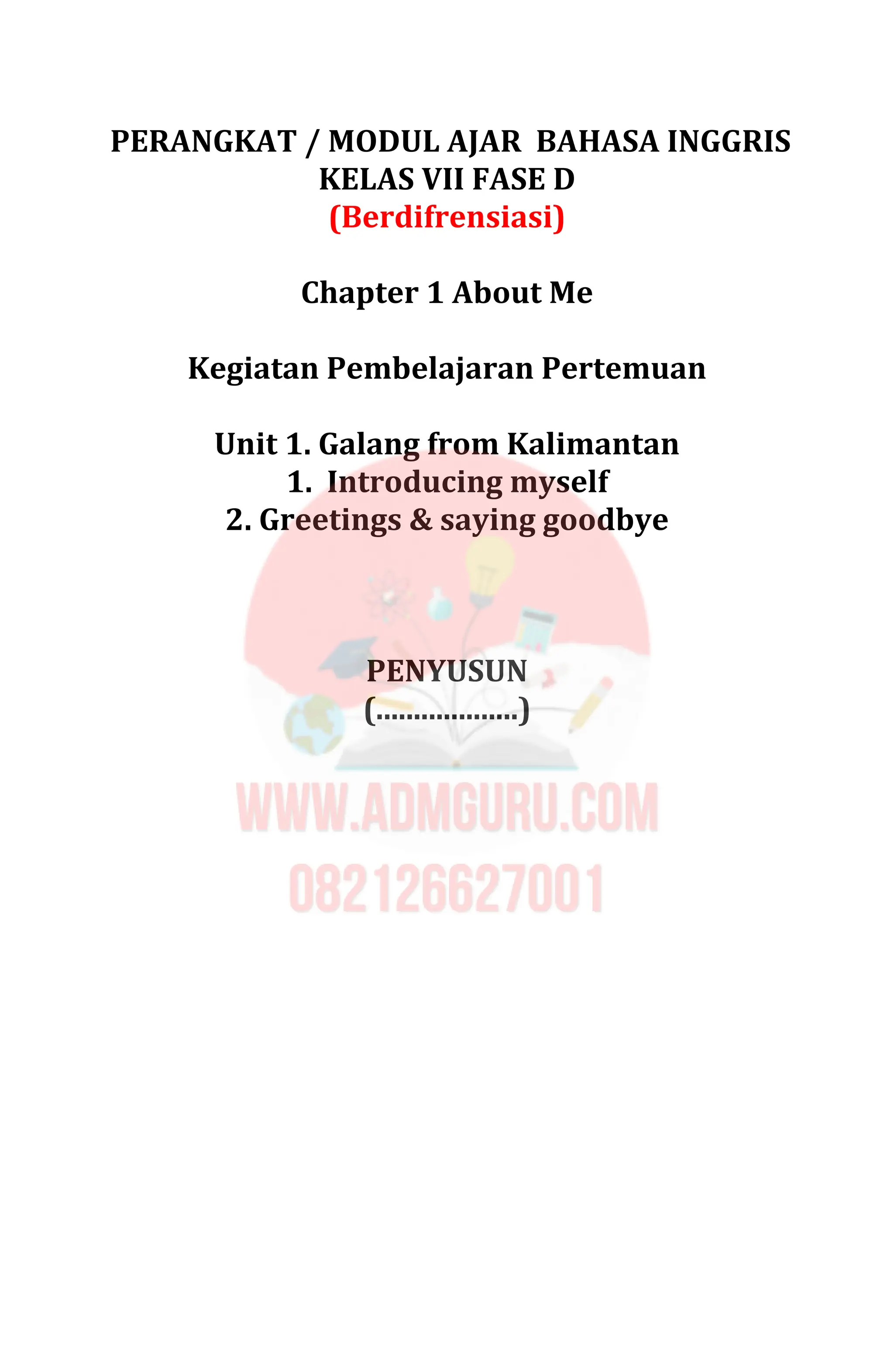 Modul Ajar B Inggris Kelas 7 Deep Learning | PDF