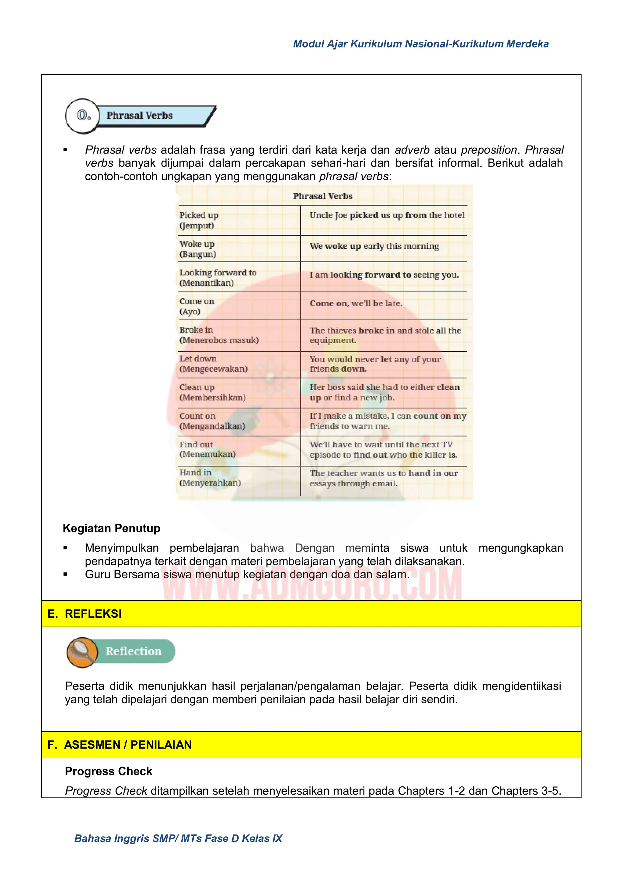 Modul Ajar B Inggris Kelas 9 Kurikulum Merdeka | PDF