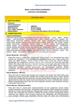 Modul Ajar B Inggris Kelas 9 Kurikulum Merdeka | PDF