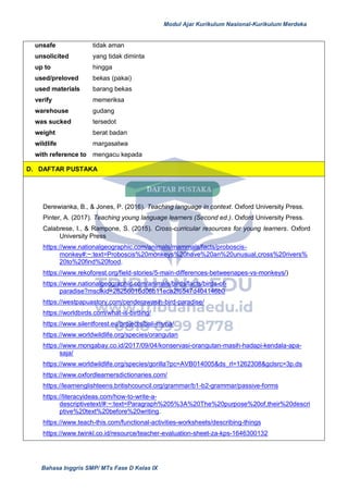 Modul Ajar B Inggris Kelas 9 Kurikulum Merdeka | PDF