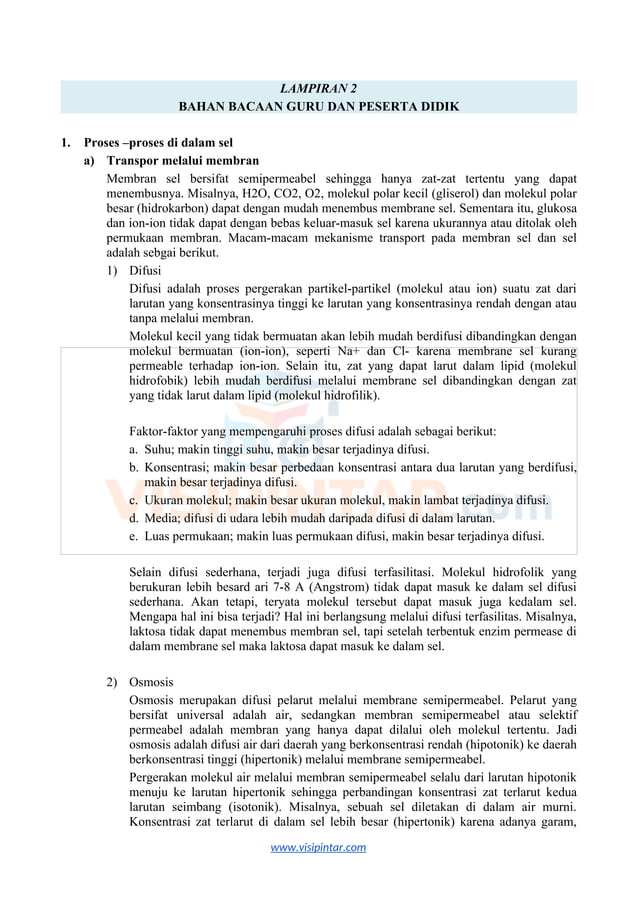 Modul Ajar Biologi SMA Kelas 11 Kurikulum Merdeka | DOCX