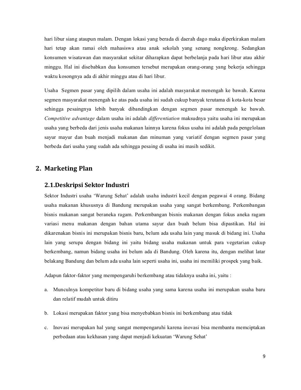 Contoh Bisnis Plan Pdf - Homecare24 Contoh Bisnis Plan Pdf - Homecare24