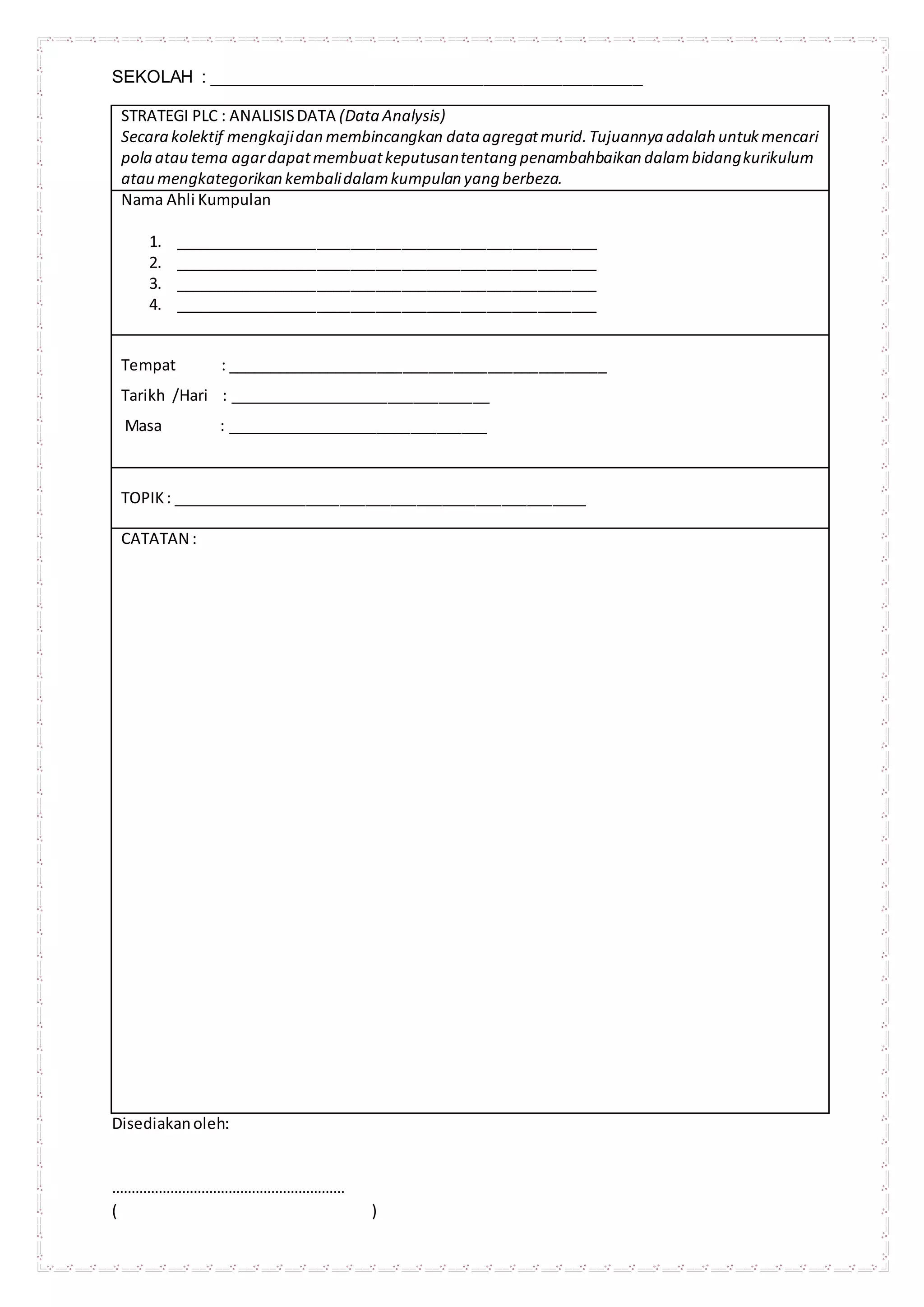 Contoh borang plc | DOCX