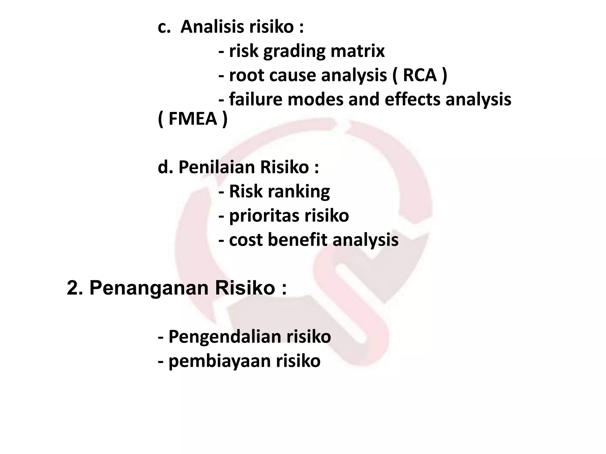 manajemen risiko | PPTX