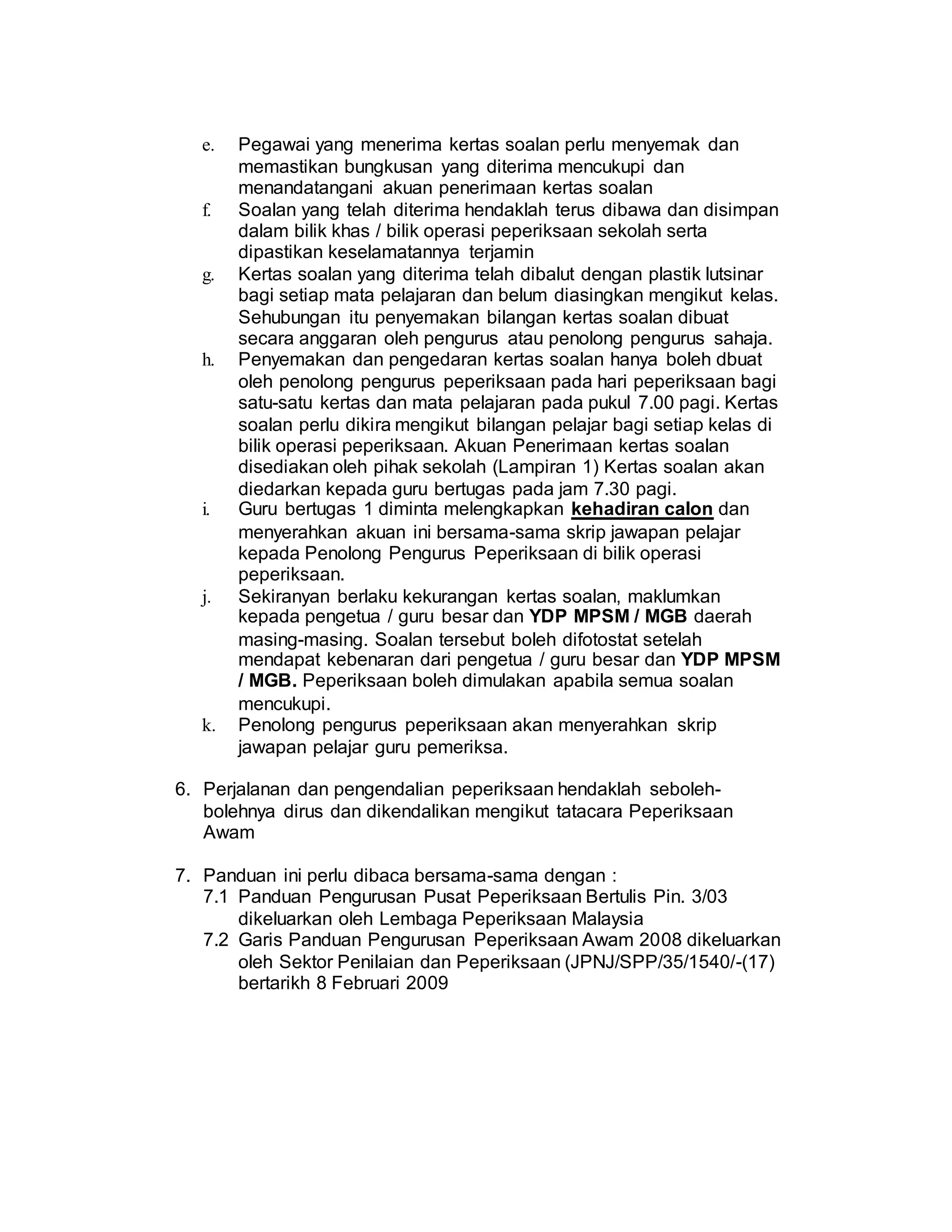 Contoh buku panduan peperiksaan sekolah | DOCX