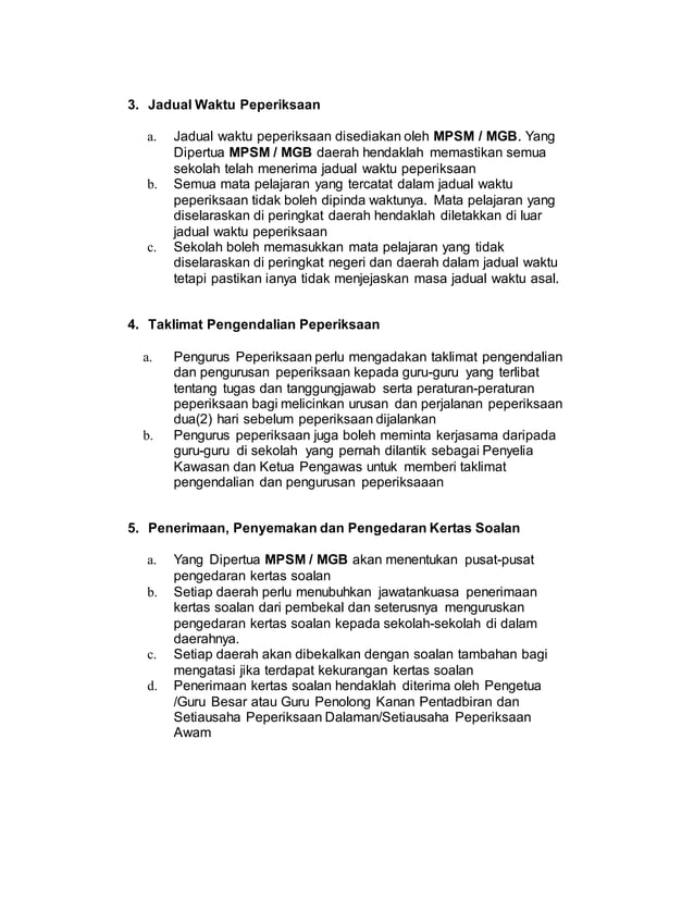 Contoh buku panduan peperiksaan sekolah | DOCX
