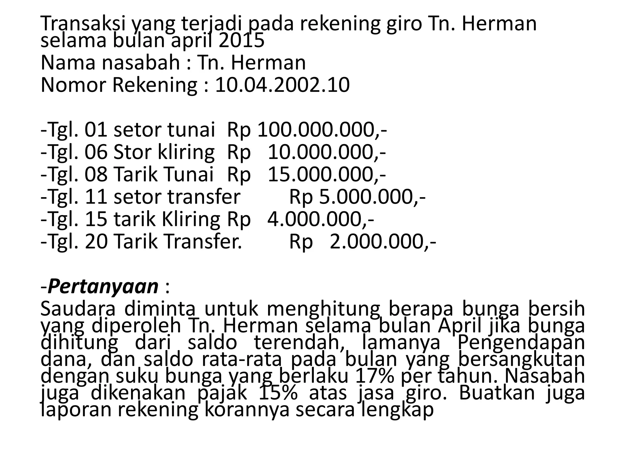 Contoh Bunga Giro.pptx sebagai bahan dalam perhitungan giro | PPT