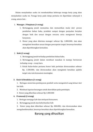 Contoh bussines plan | DOCX