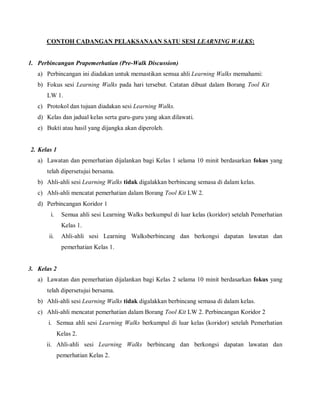 Contoh Dan Panduan Learning Walk