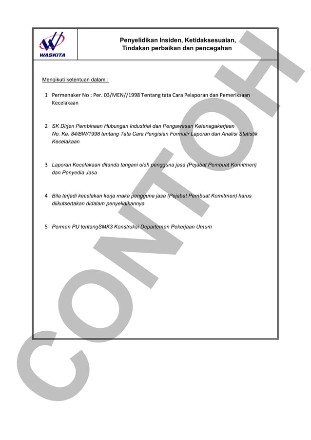 Contoh construction safety plan | PDF