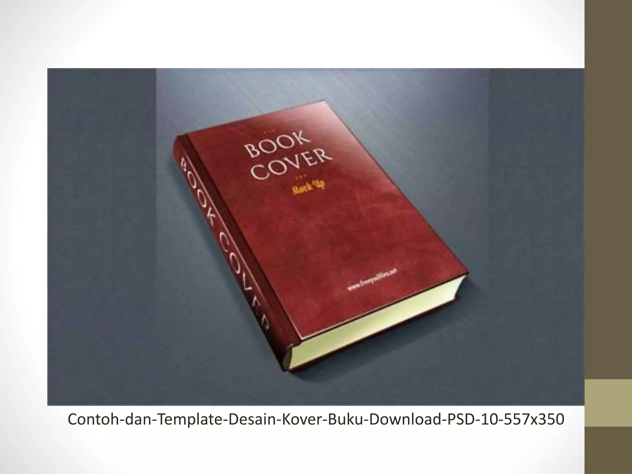 Contoh dan template desain kover buku download psd | PPT