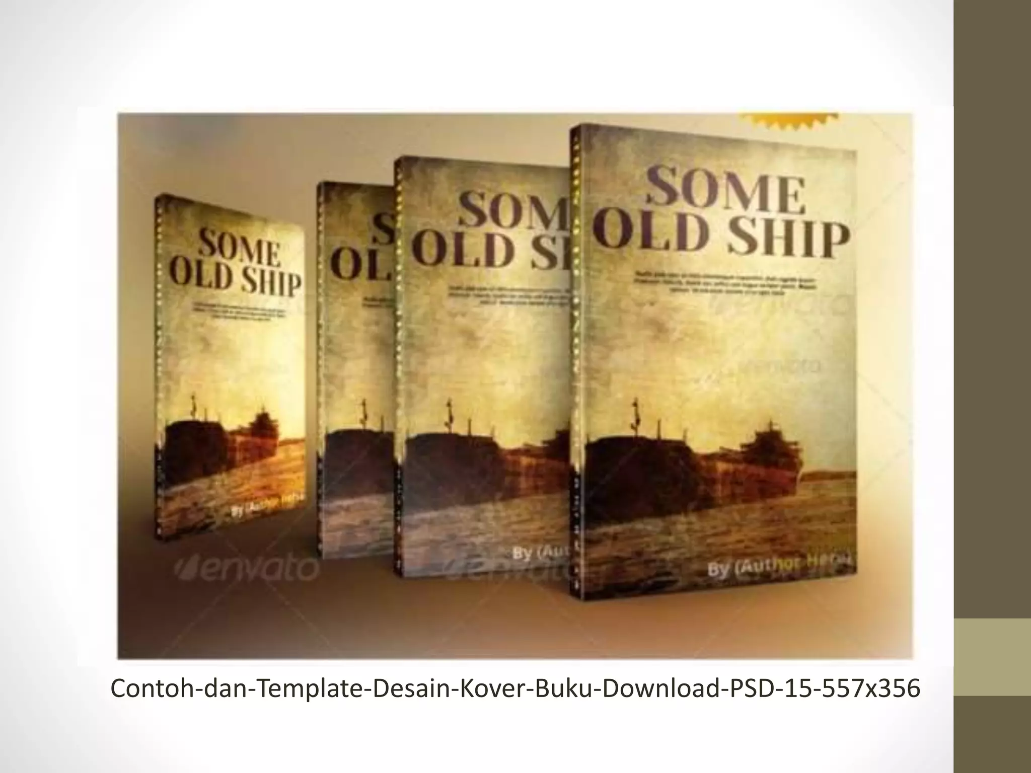 Contoh dan template desain kover buku download psd | PPT