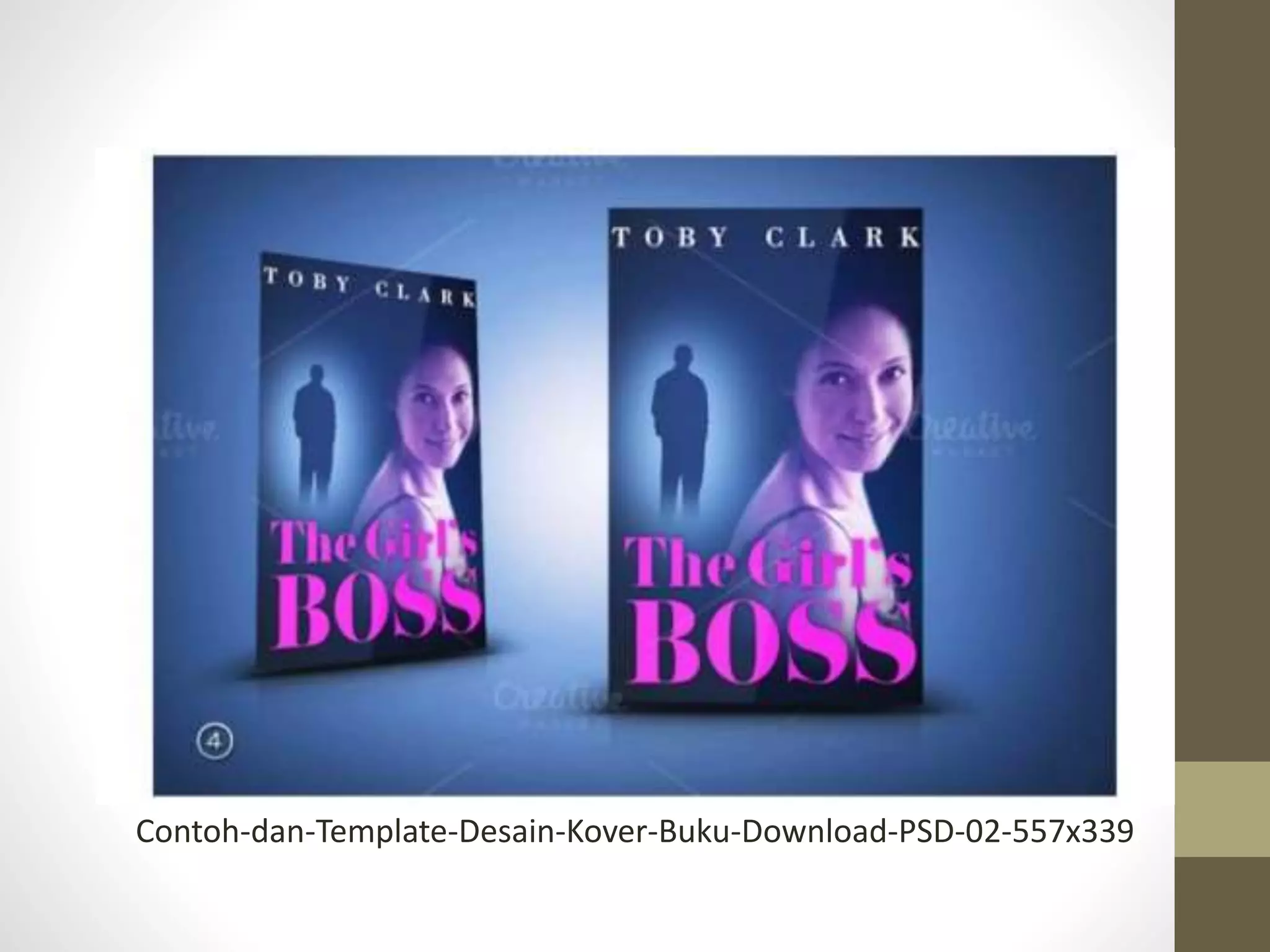 Contoh dan template desain kover buku download psd | PPT