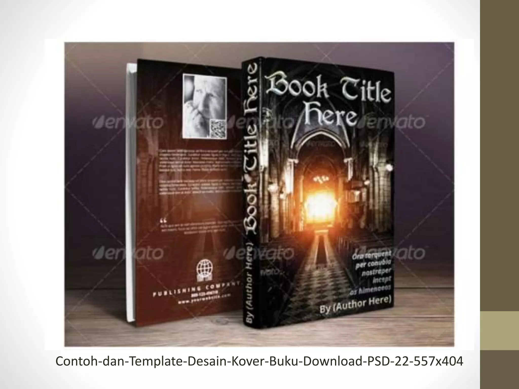 Contoh dan template desain kover buku download psd | PPT