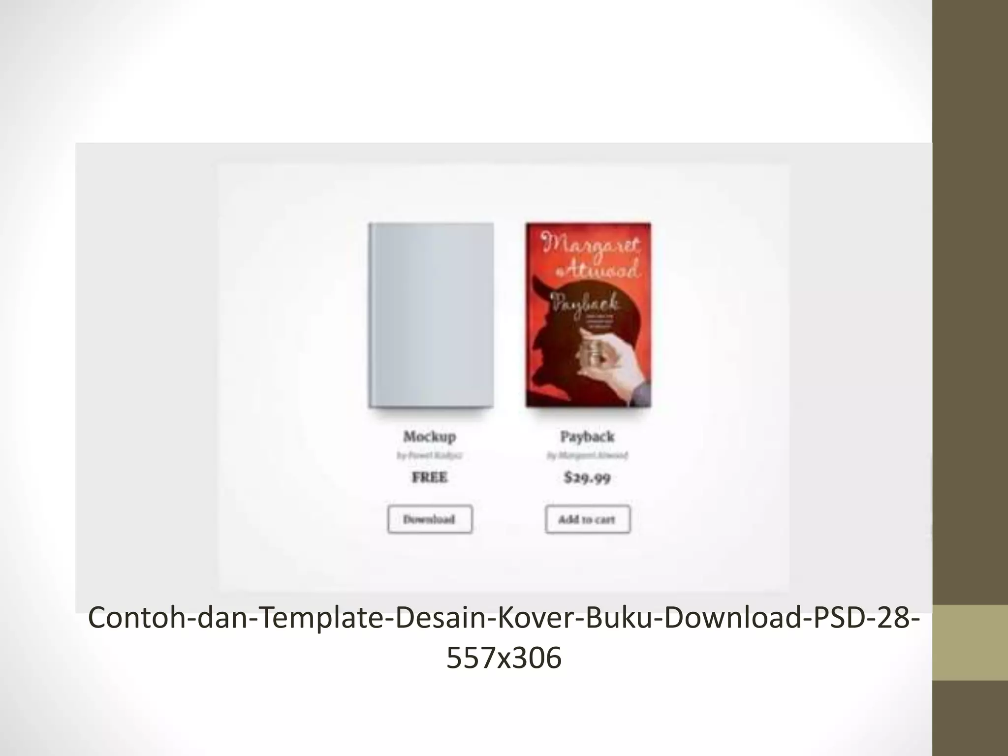 Contoh dan template desain kover buku download psd | PPT