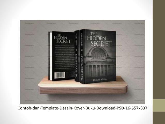 Contoh dan template desain kover buku download psd | PPT