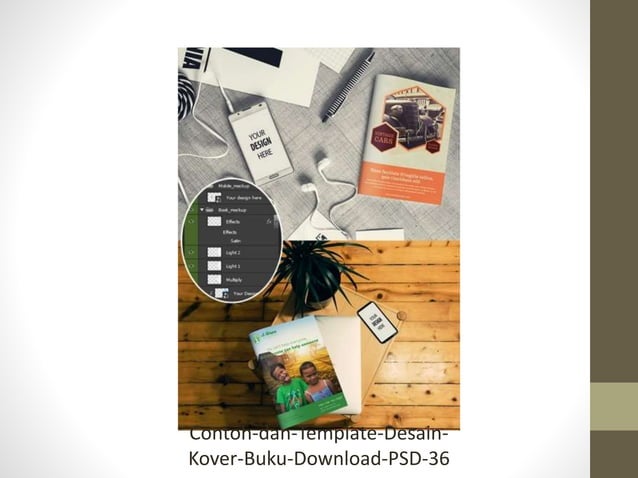 Contoh dan template desain kover buku download psd | PPT