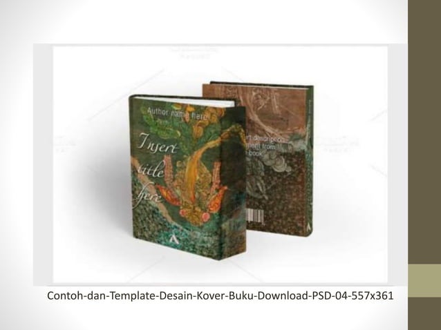 Contoh dan template desain kover buku download psd | PPT