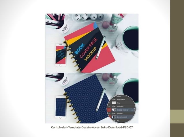 Contoh dan template desain kover buku download psd | PPT