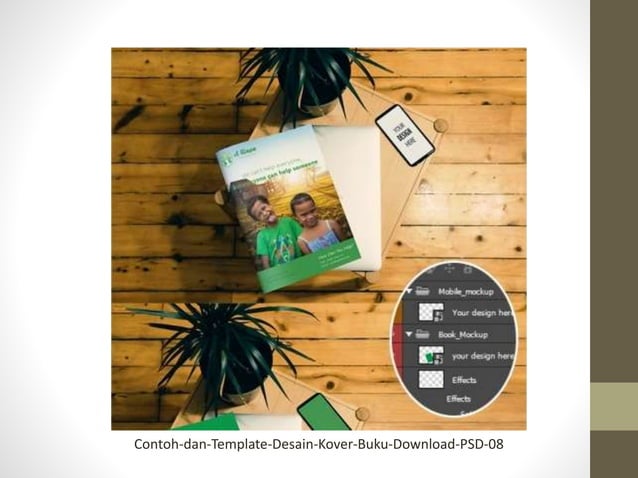 Contoh dan template desain kover buku download psd | PPT