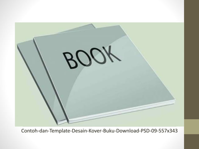 Contoh dan template desain kover buku download psd | PPT