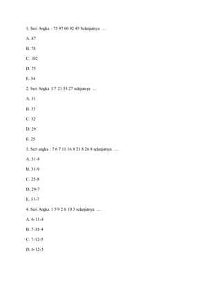 Contoh deret angka | PDF