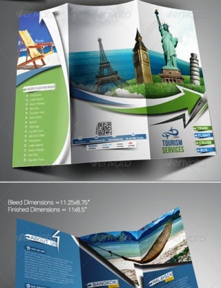 Contoh desain brosur tour dan travel terbaik | PDF