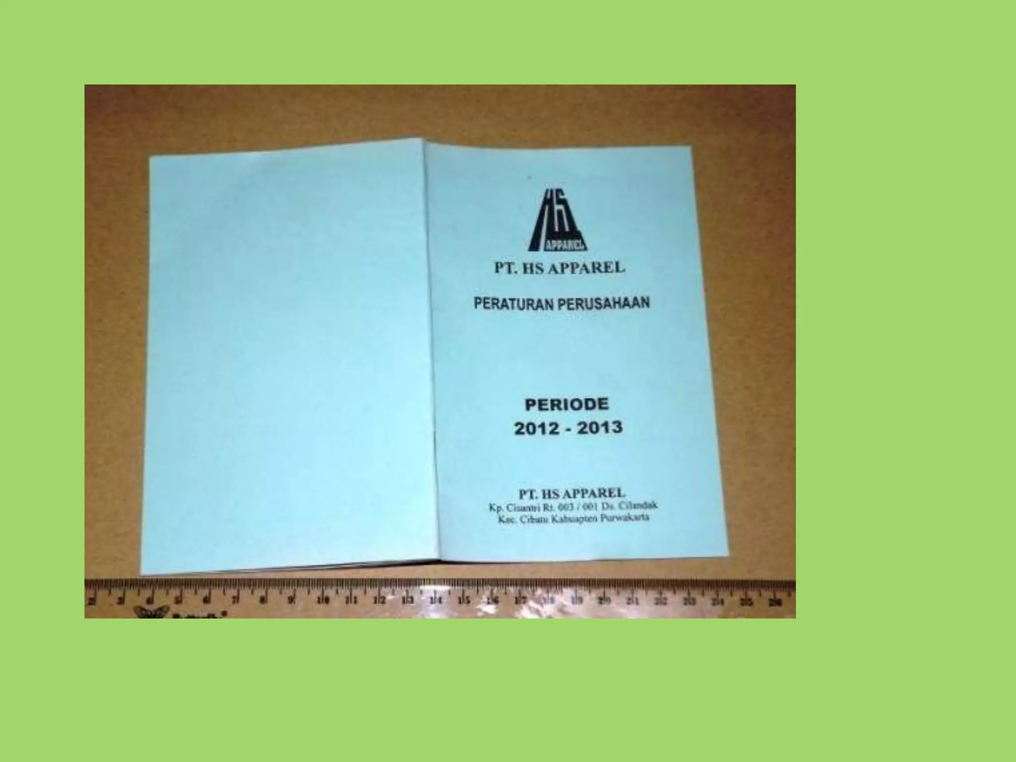 Contoh desain dan cetak buku pp peraturan perusahaan industri | PPTX