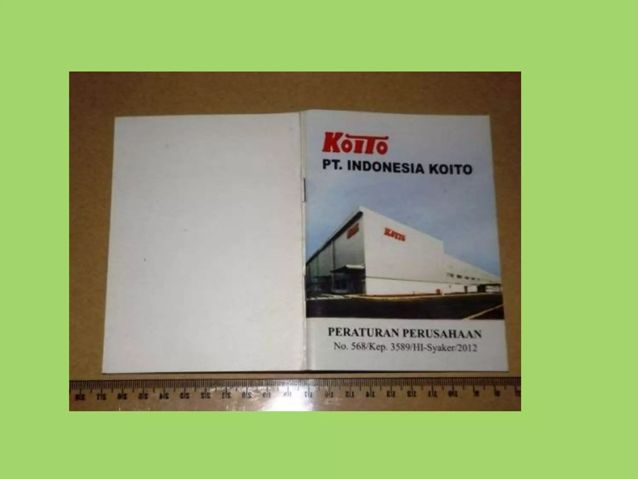 Contoh desain dan cetak buku pp peraturan perusahaan industri | PPTX