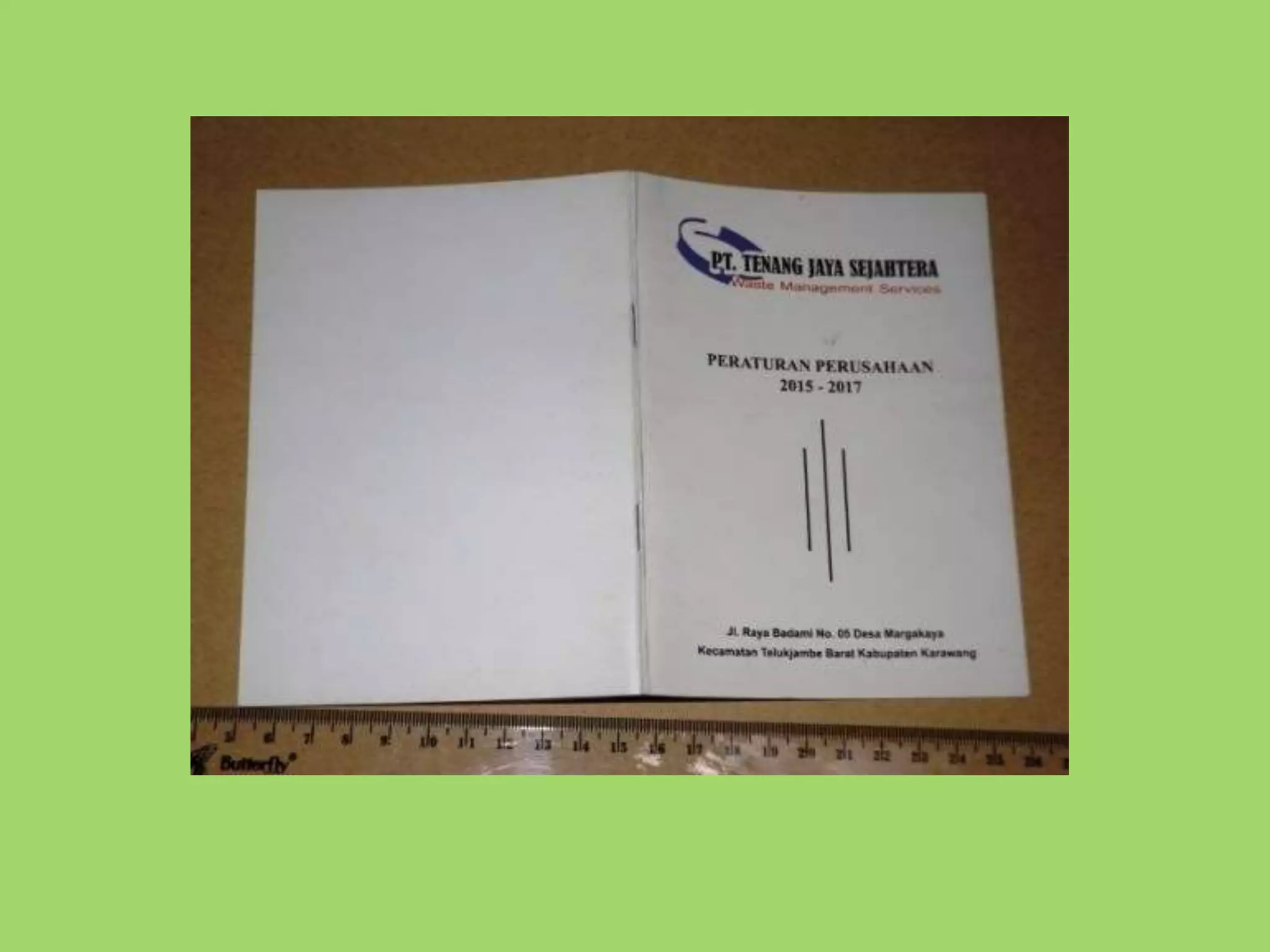 Contoh desain dan cetak buku pp peraturan perusahaan industri | PPTX
