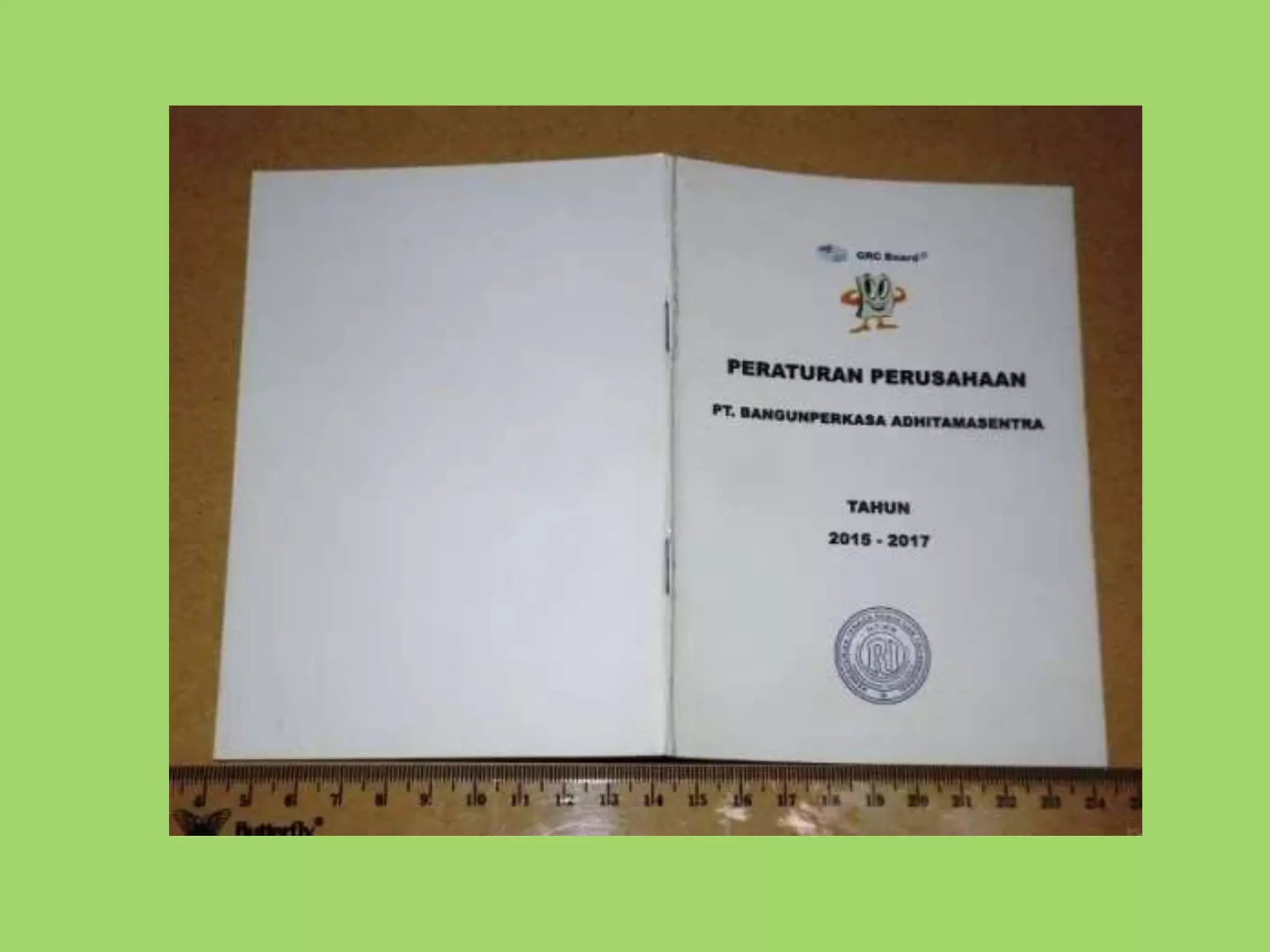 Contoh desain dan cetak buku pp peraturan perusahaan industri | PPTX