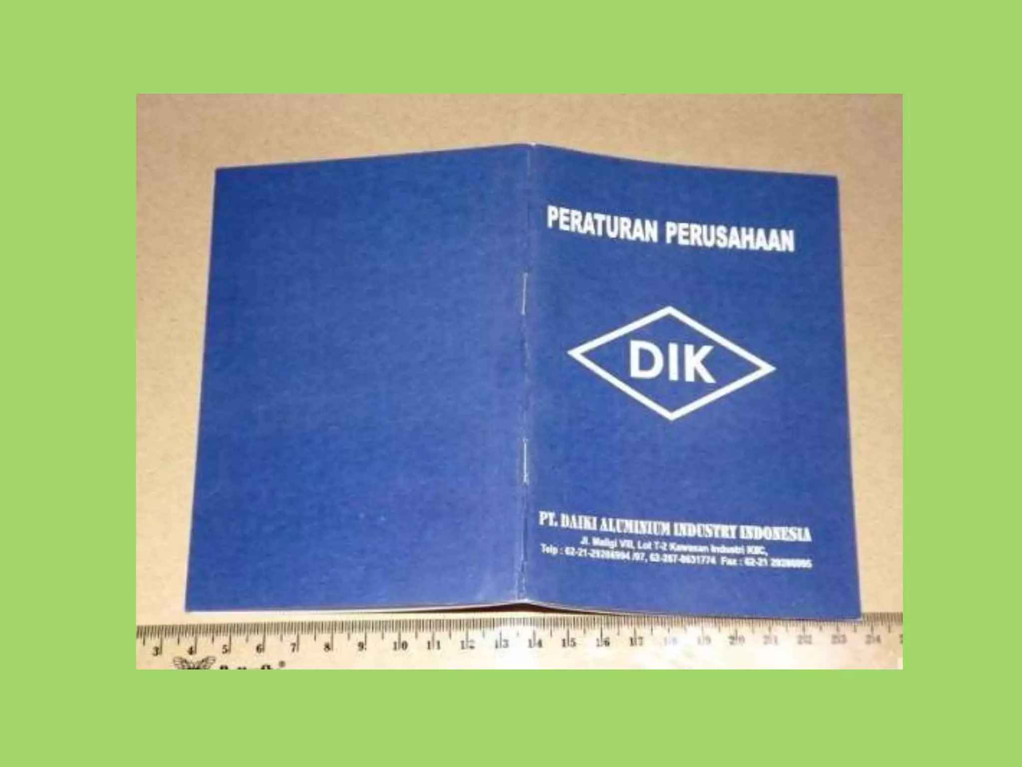 Contoh desain dan cetak buku pp peraturan perusahaan industri | PPTX