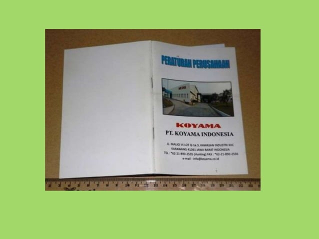 Contoh desain dan cetak buku pp peraturan perusahaan industri | PPTX