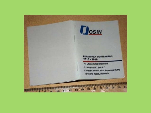Contoh desain dan cetak buku pp peraturan perusahaan industri | PPTX