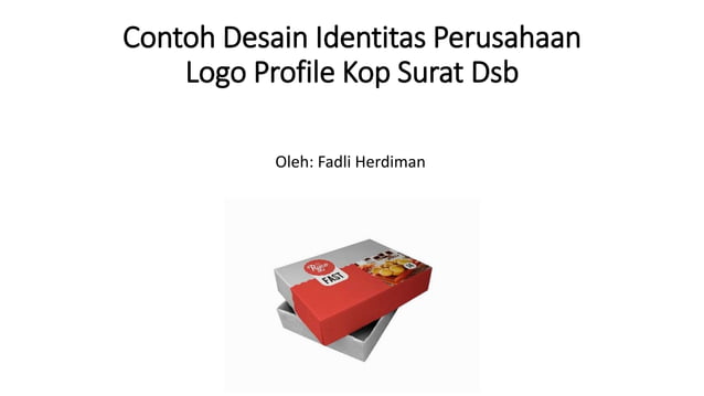 Contoh desain identitas perusahaan logo profile kop surat | PPTX