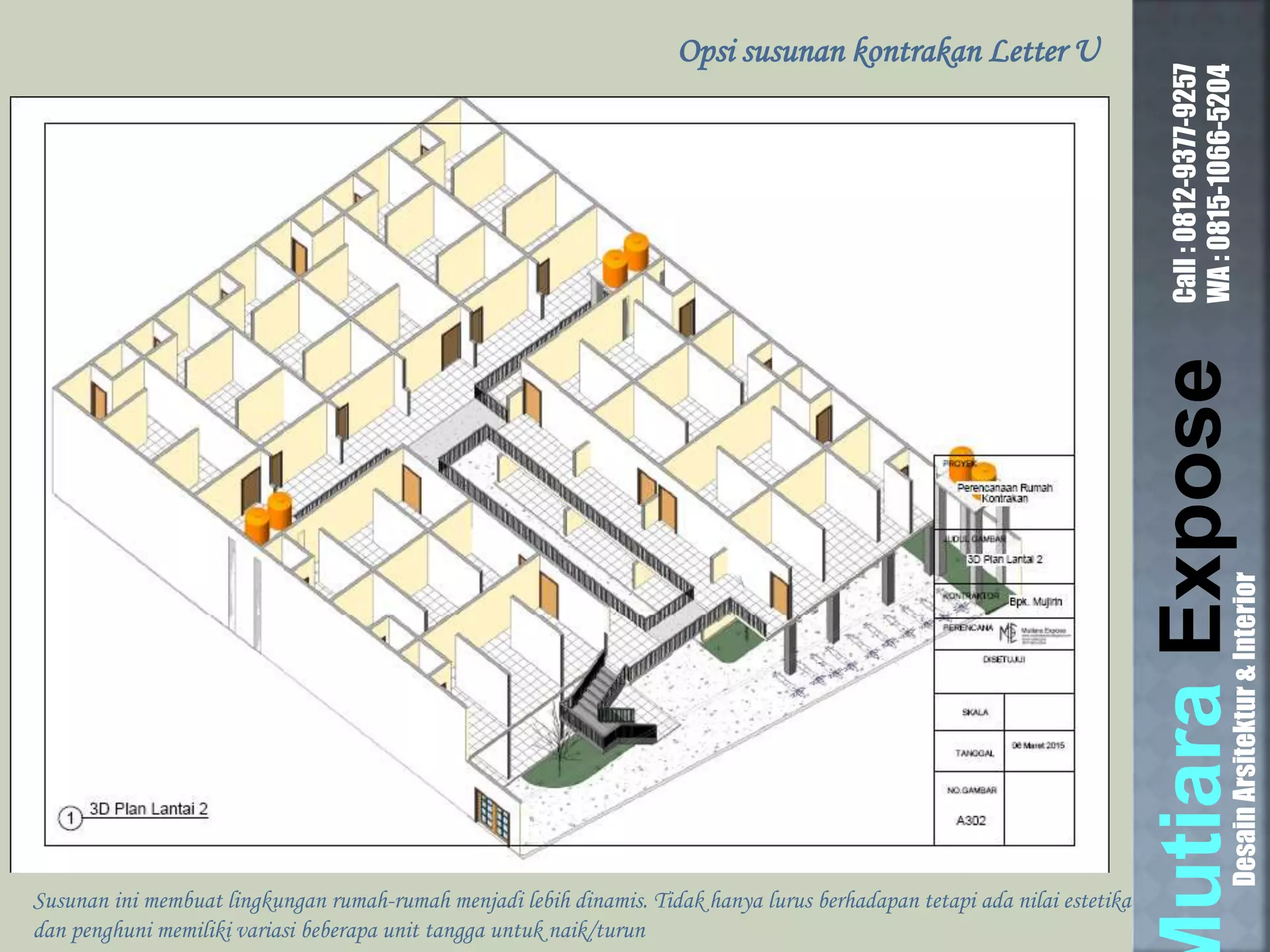 Contoh Desain Rumah Kontrakan Petak | PPTX