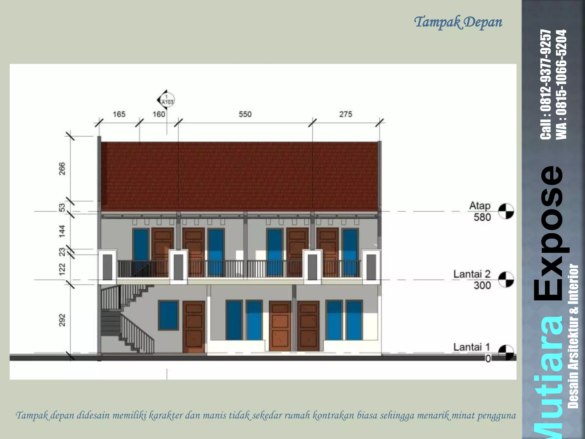 Contoh Desain Rumah Kontrakan Petak | PPTX