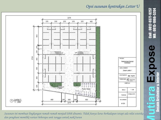 Contoh Desain Rumah Kontrakan Petak | PPTX