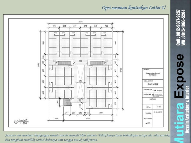 Contoh Desain Rumah Kontrakan Petak | PPTX