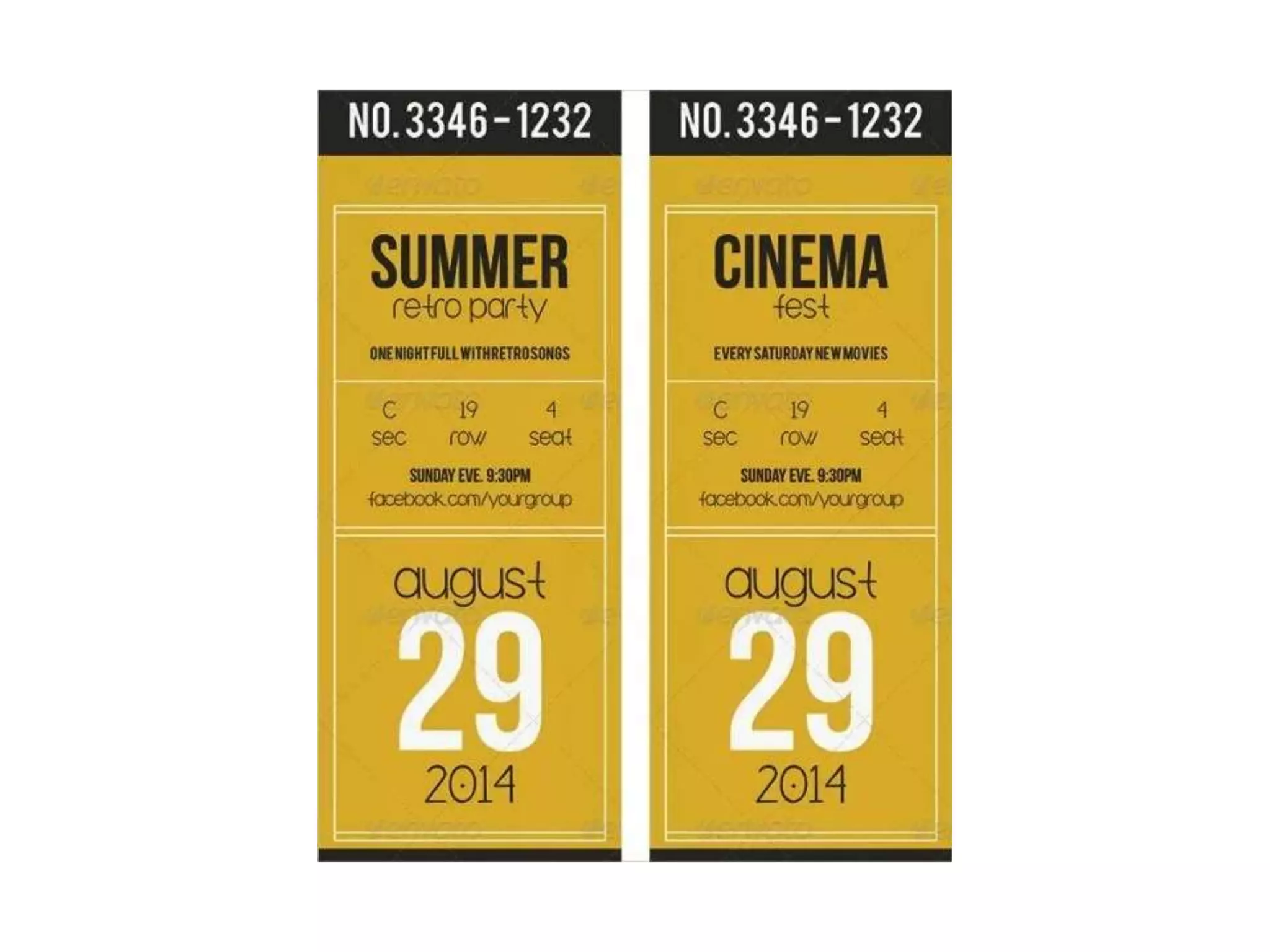 Contoh desain tiket | PPTX