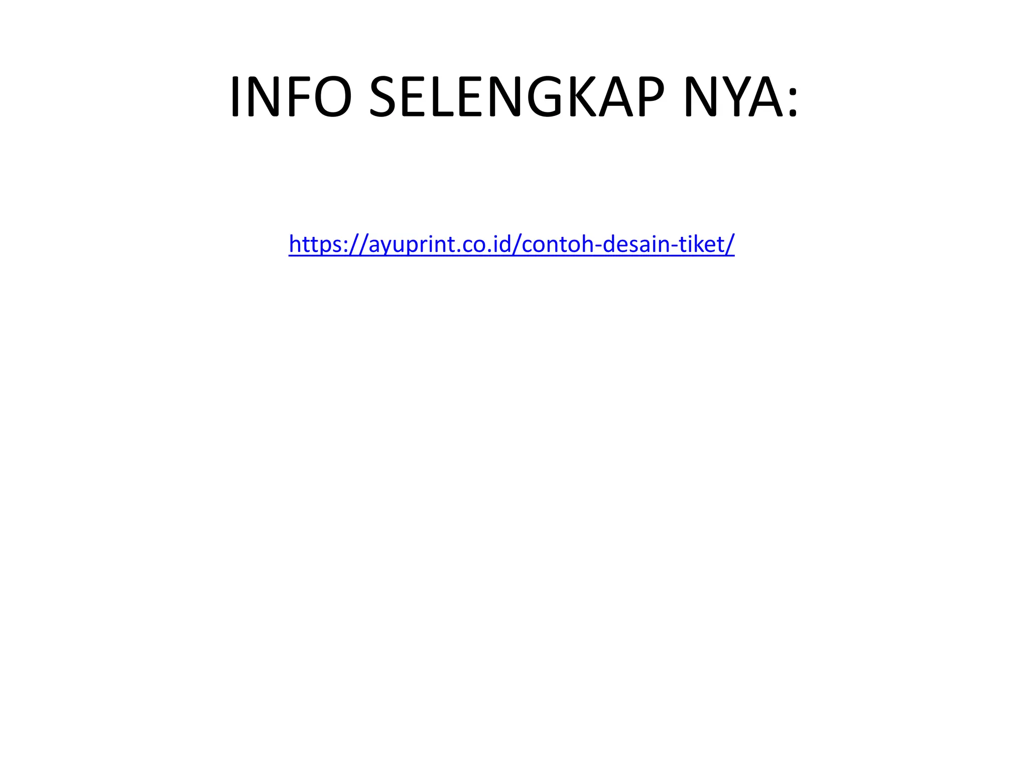 Contoh desain tiket | PPTX