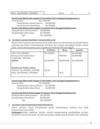 Contoh perhitungan deviden saham | DOCX