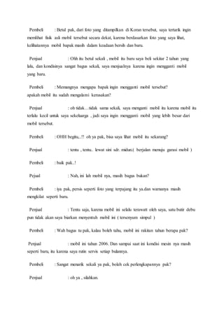 Contoh dialog negosiasi | DOCX