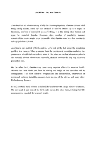 Contoh discussion text | DOCX