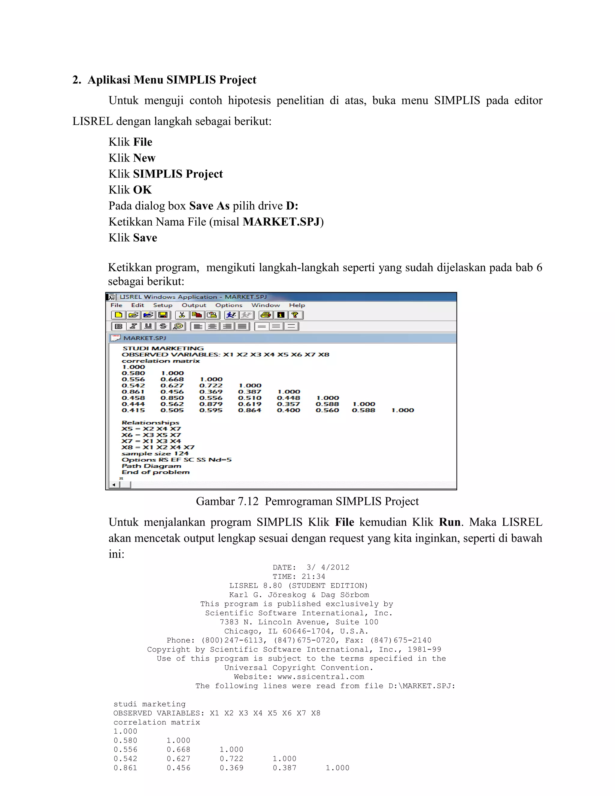 CONTOH DISERTASI MODEL ANALISIS JALUR DENGAN LISREL | PDF