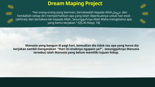 Contoh Dream Maping Project agar hidup terarah | PPTX