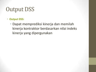 Contoh dss | PPTX