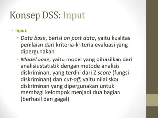 Contoh dss | PPTX